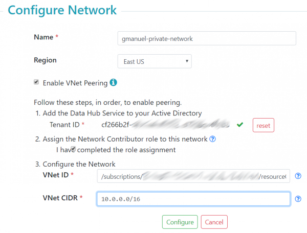 Setup Data Hub Service w/Private VNet - MarkLogic Community